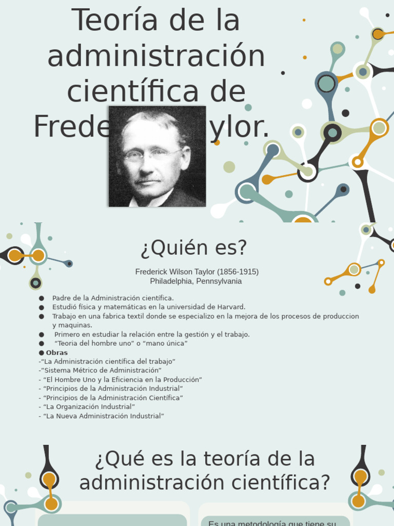 Teoría de La Administración Científica. Taylor | PDF