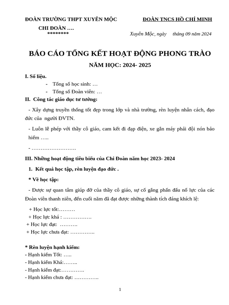 Baocao Tong Ket | PDF