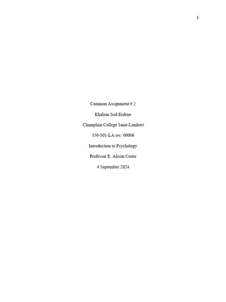 Common Assignment 2 | PDF