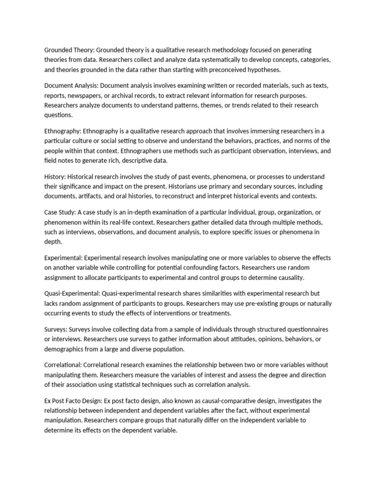 Qualitative Research Methodologies Explained | PDF | Quantitative Research | Science & Mathematics