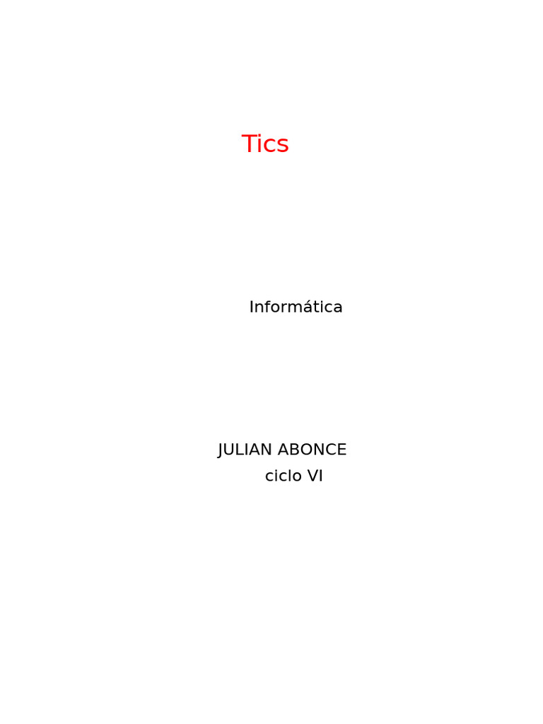 JULIAN ABONCE Tics2 | PDF
