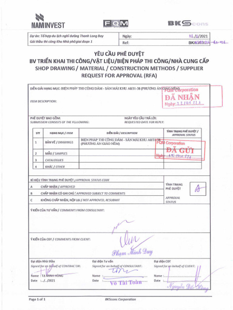 BK.ms.B3.014-REV001 Biện Pháp Thi Công Dầm Sàn Mái Khu A8.31-38-PA Giáo ...