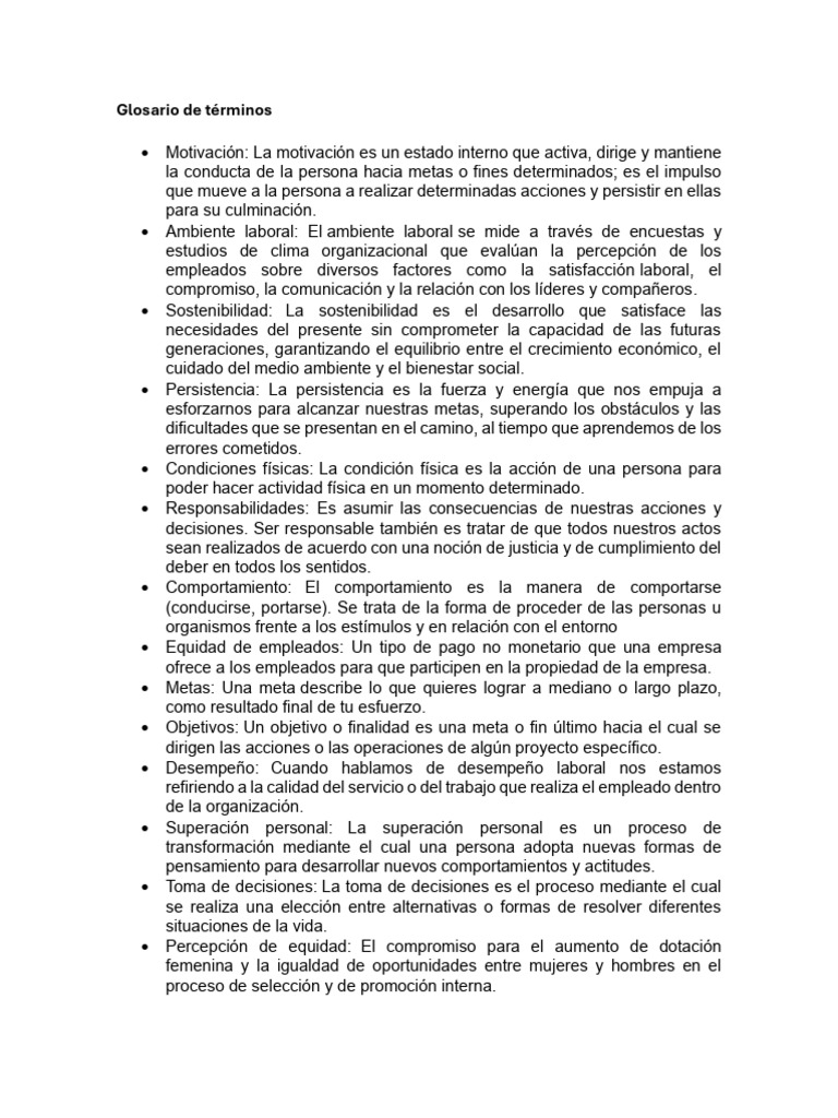 Glosario de Términos. Tema 3 | PDF