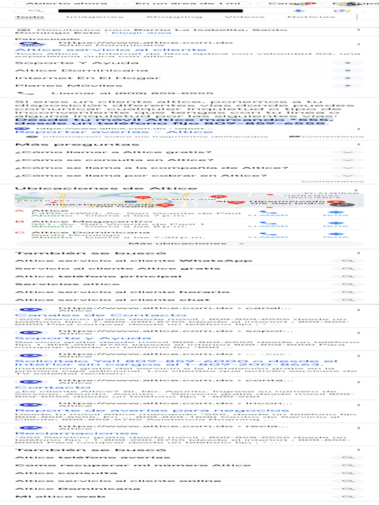 Numero de Altice Servicio Al Cliente - Buscar Con Google | PDF