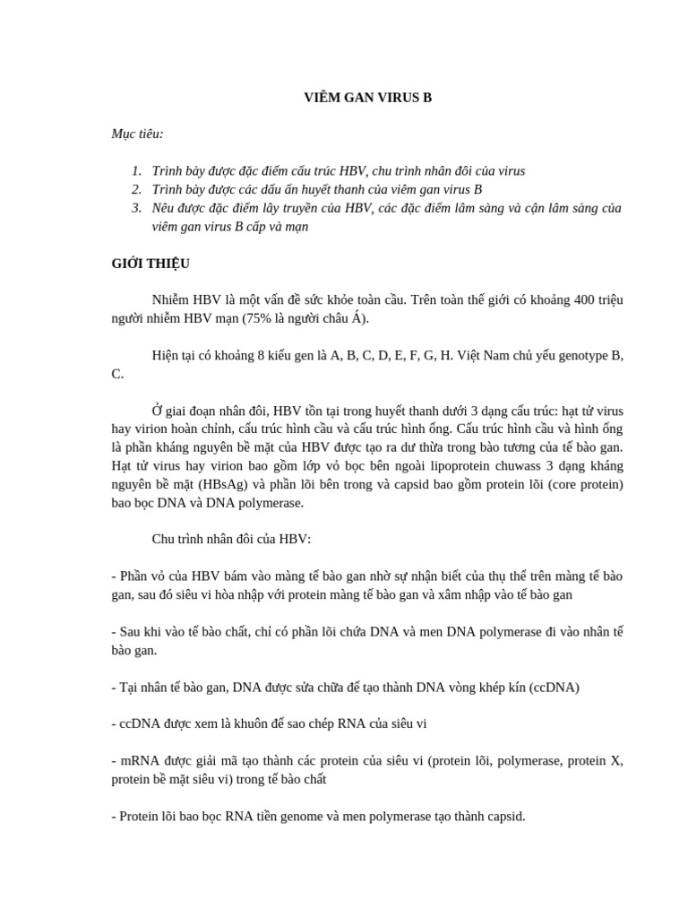 Viêm Gan B Mạn BL2 | PDF