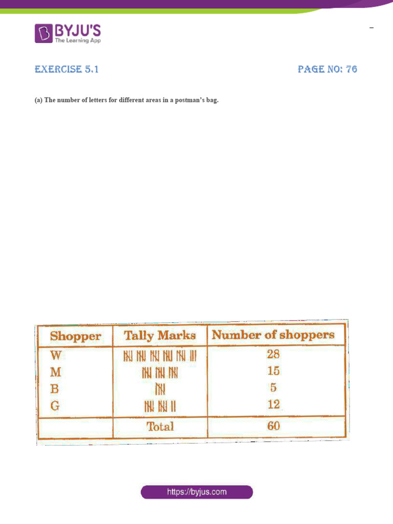 Ncert Solutions For Class 8 Maths May22 Chapter 5 Data Handling Exercise 5 1 | PDF