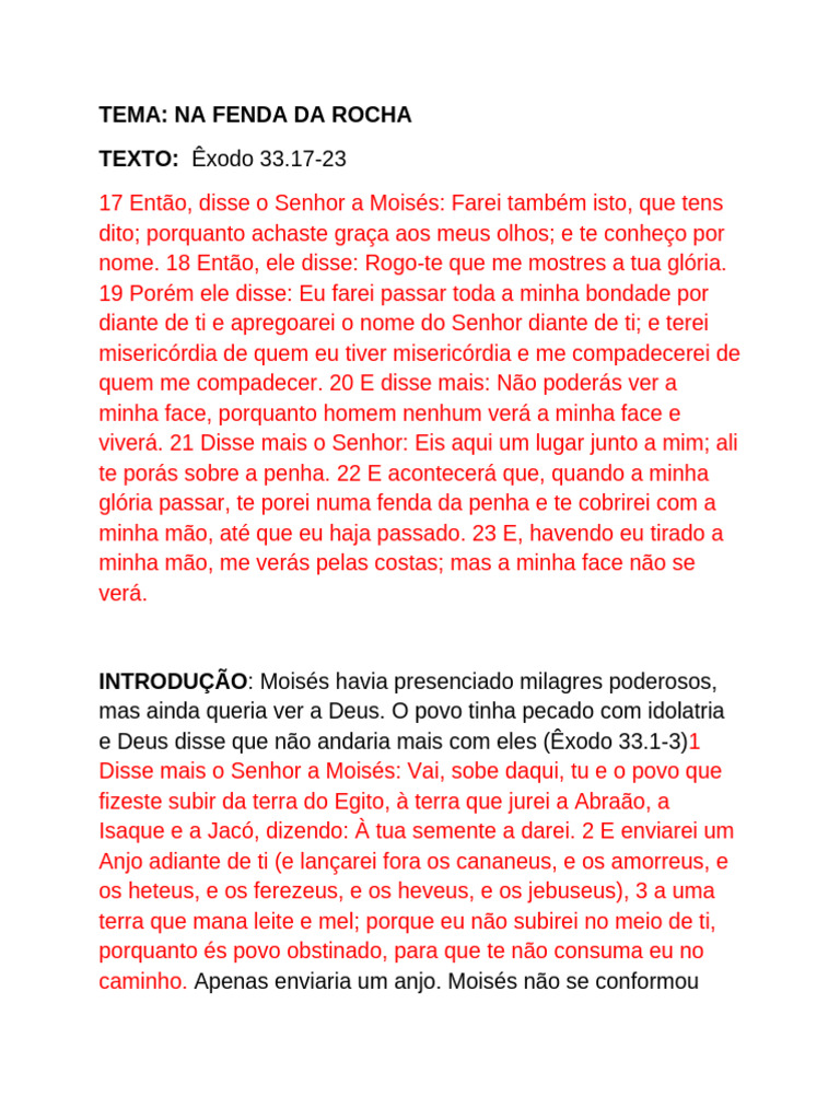 Tema Na Fenda Da Rocha | PDF