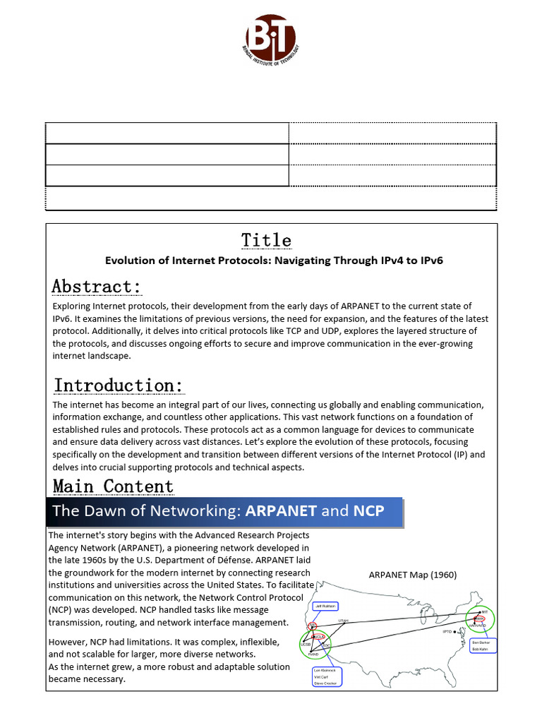Presentation On Computer Networks | PDF | Internet Protocol Suite | I Pv6