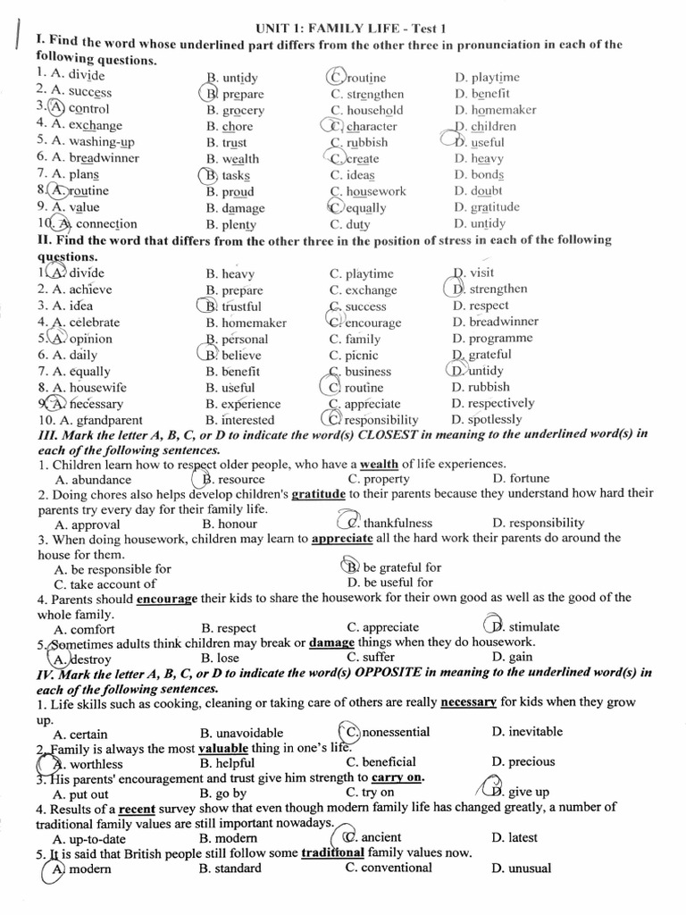 Unit 1 Test 1 | PDF