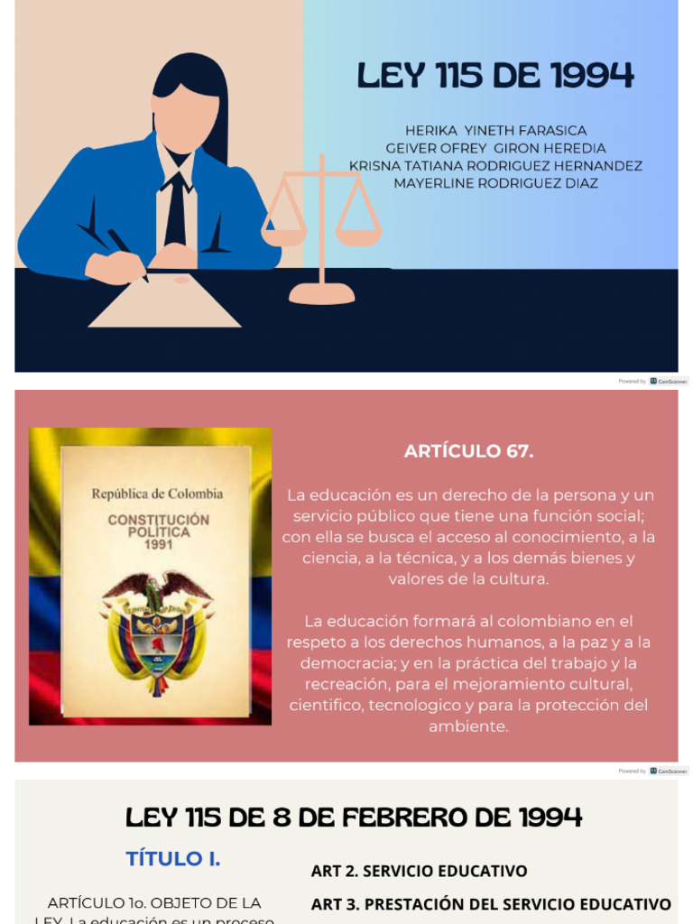 Ley 115 de 1994 | PDF