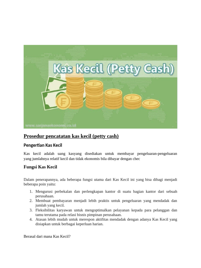 Materi Kas Kecil 2021 | PDF