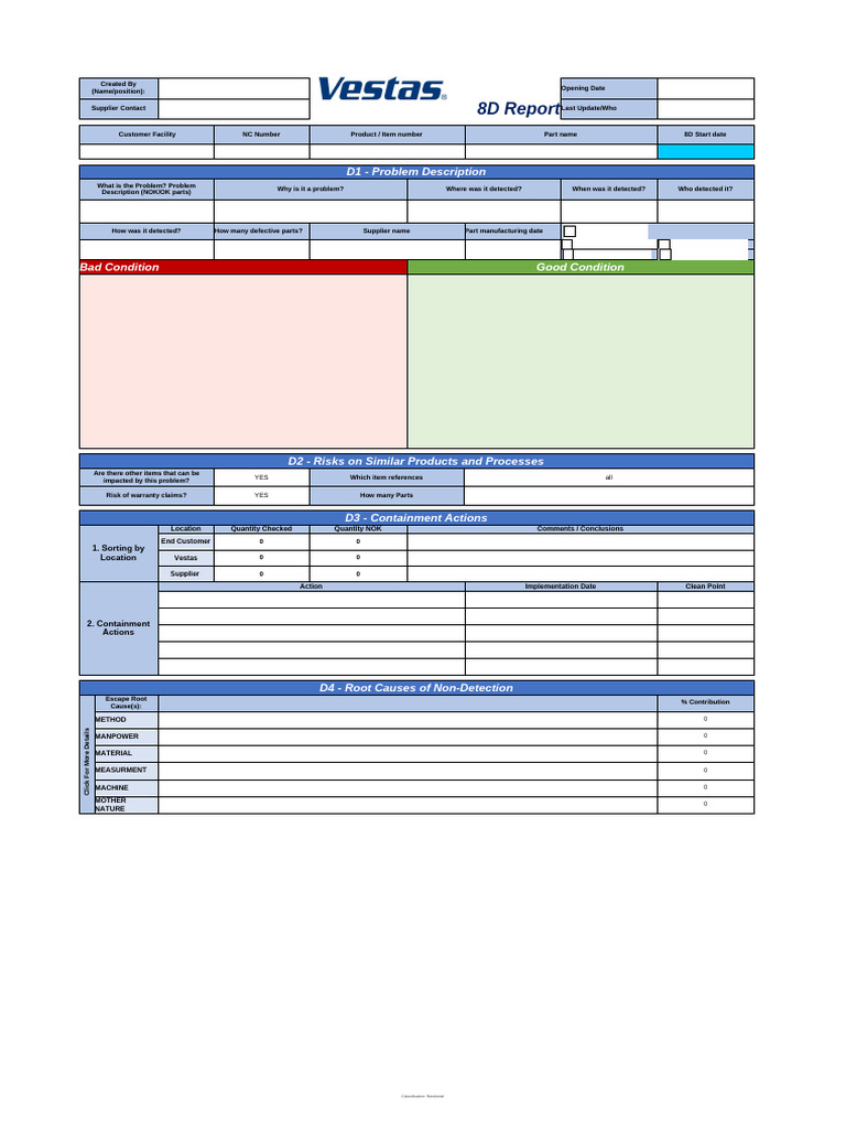 8D Template Suppliers - Xlsx.coredownload - Inline | PDF