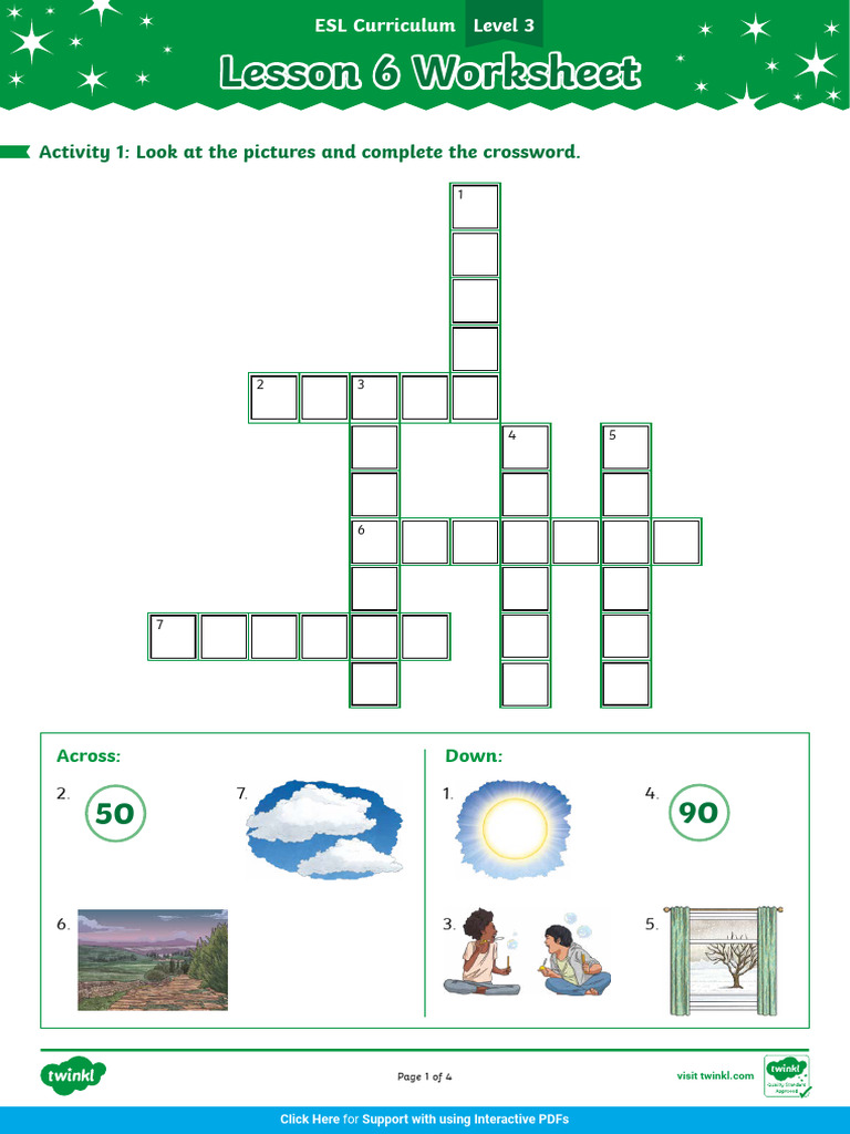 Lesson 6 - Level 3 Interactive Worksheet (Let's Review) | PDF | English ...