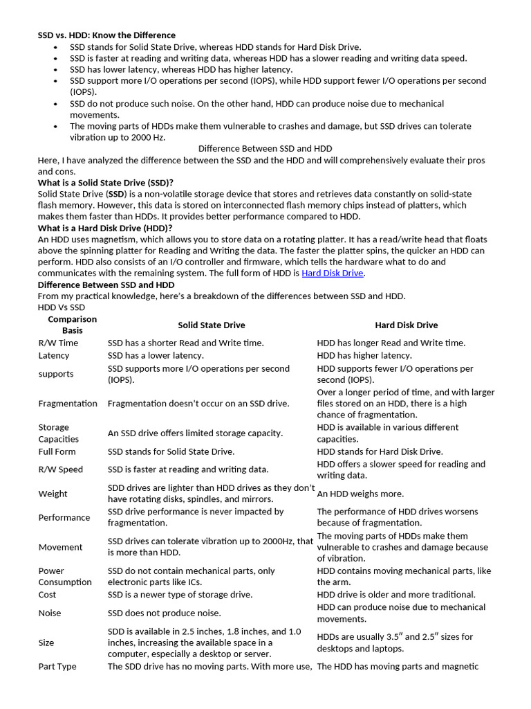 SSD VSHDD | PDF