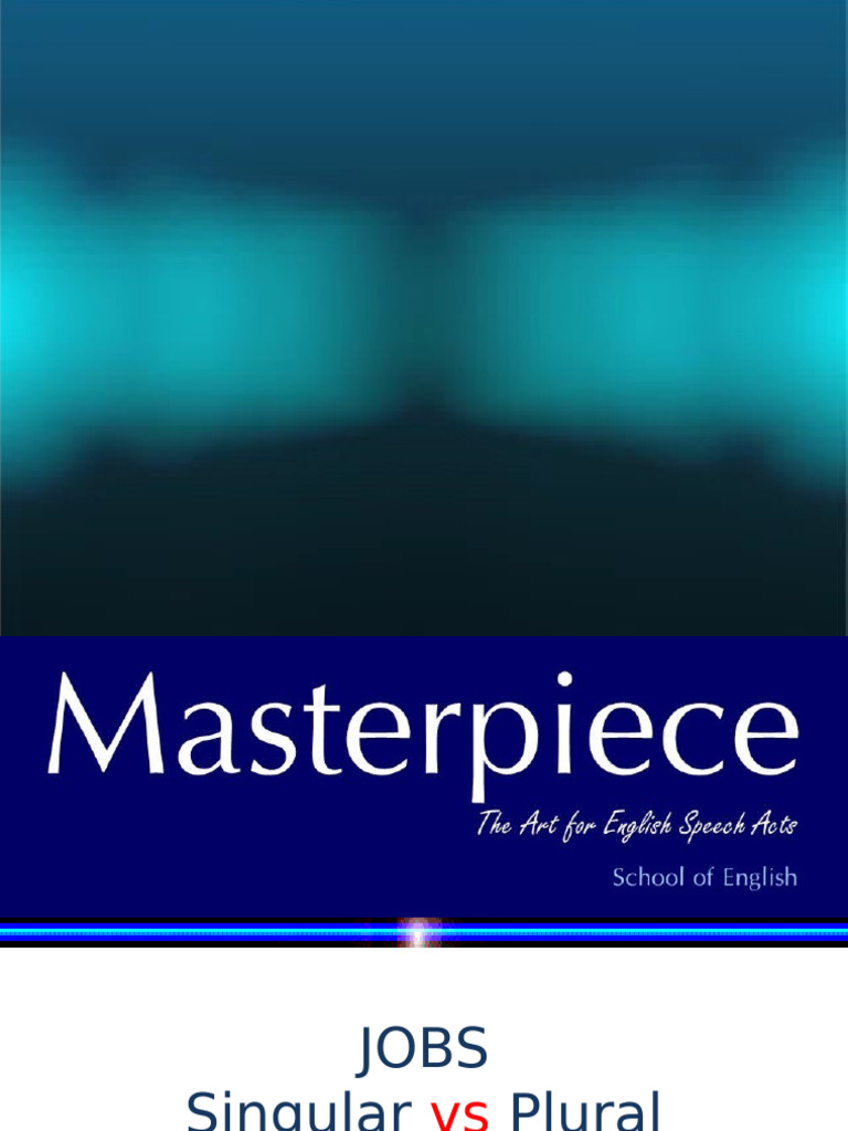 INT 1 Unit 2 JOBS Singular and Plural | PDF