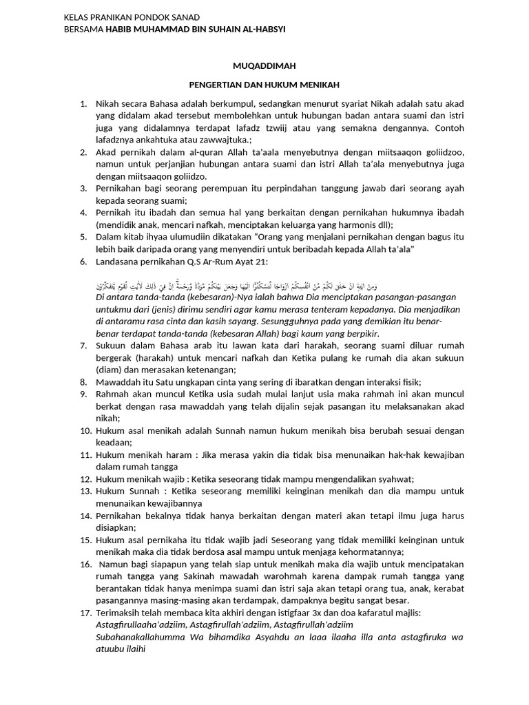 01 - Pengertian Nikah | PDF