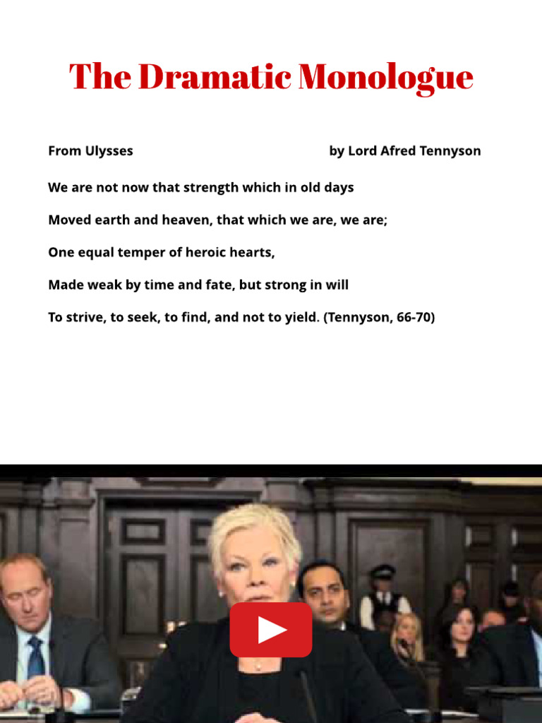 The Dramatic Monologue | PDF