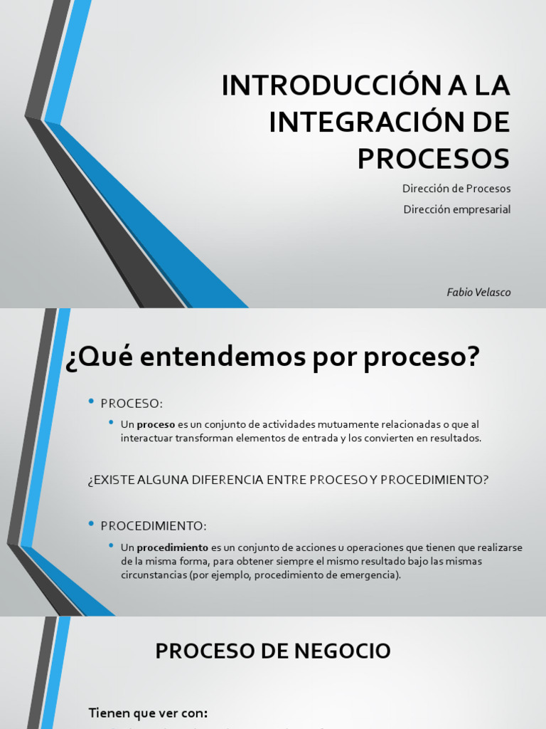 Integracion de Procesos | PDF