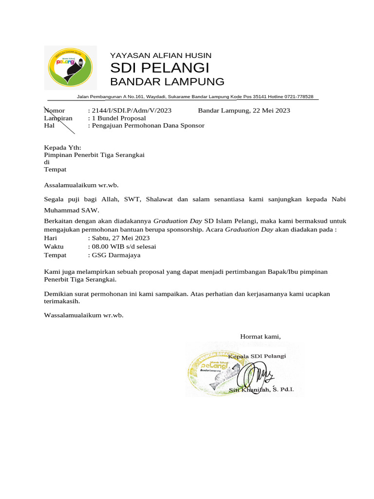 Proposal WISUDA DAN TASMI' Fix | PDF