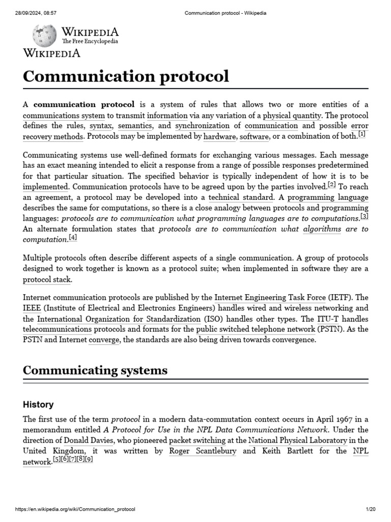 Communication Protocol | PDF