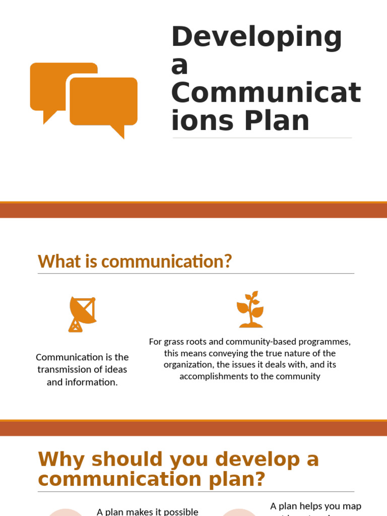 Lecture 5 - Developing A Communications Plan | PDF