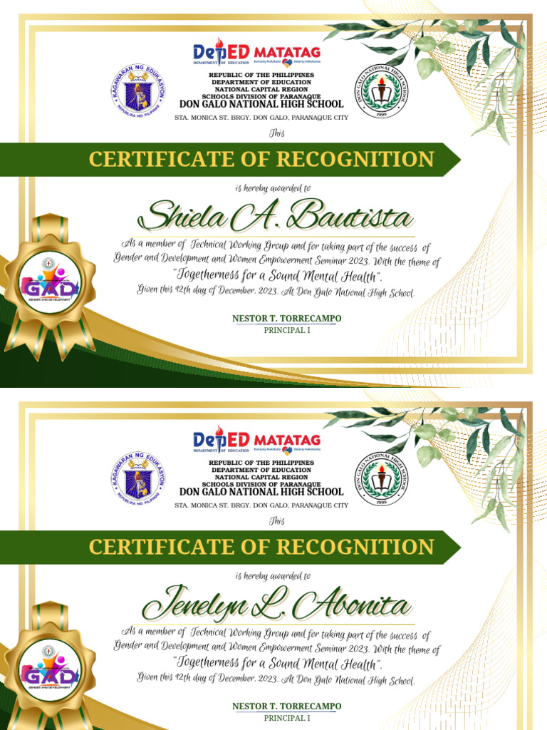 Gad Recognition | PDF