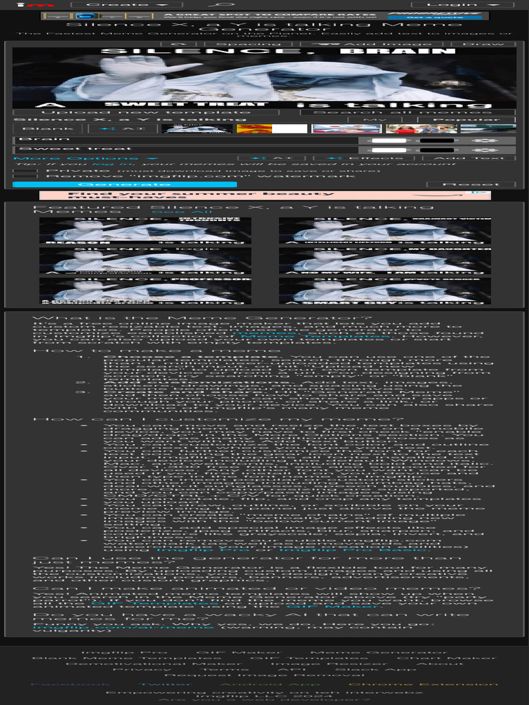 Silence X, A Y is Talking Meme Generator - Imgflip | PDF