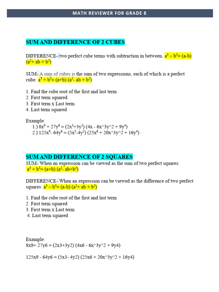 Math Reviewer | PDF