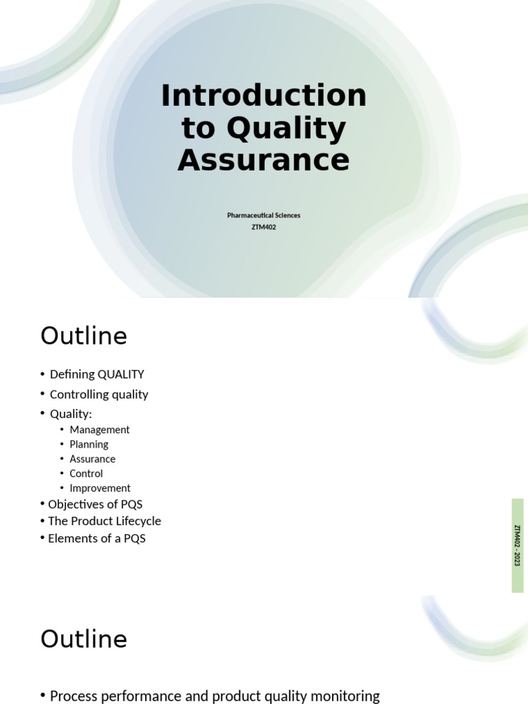 Quality Assurance | PDF