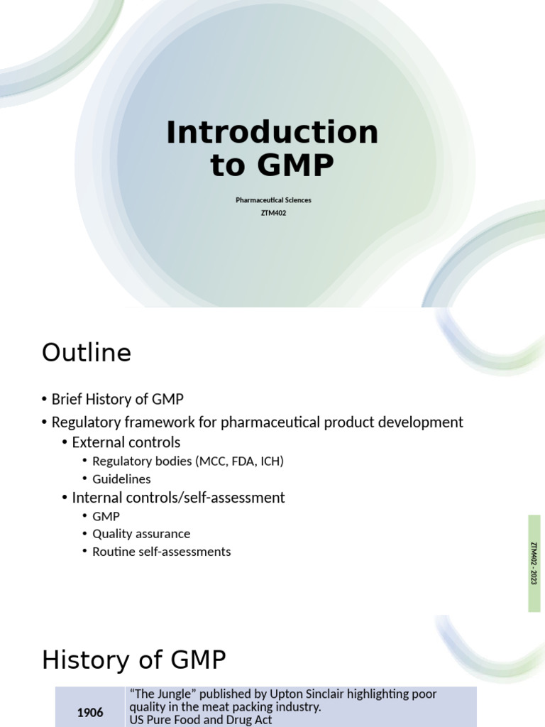 GMP - Introduction | PDF
