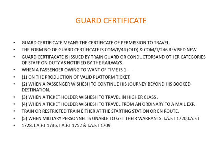 Guard Certificate | PDF