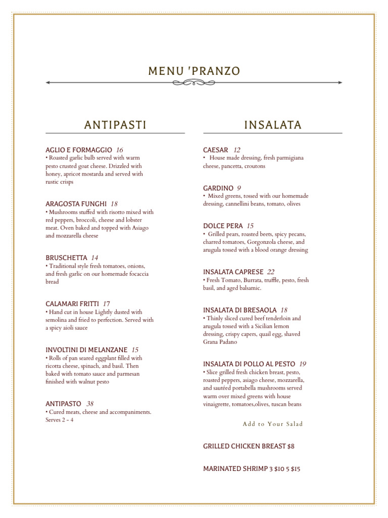 Lunch Menu 2 | PDF