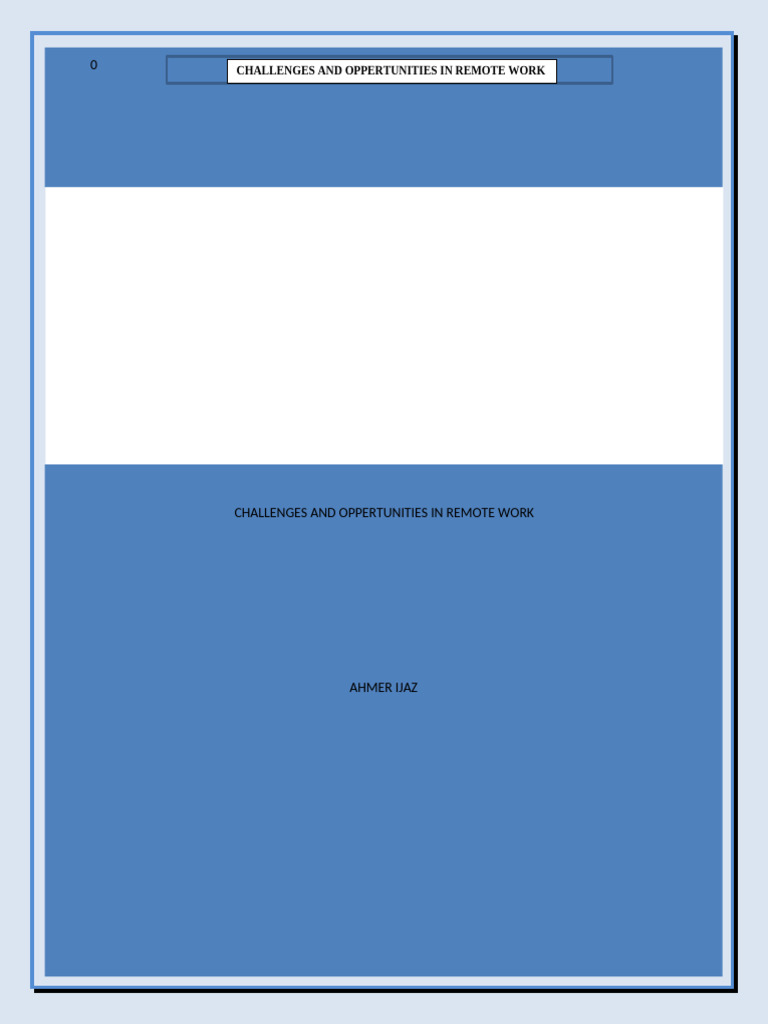 Challenges and Oppertunities in Remote Work Ict 01 | PDF