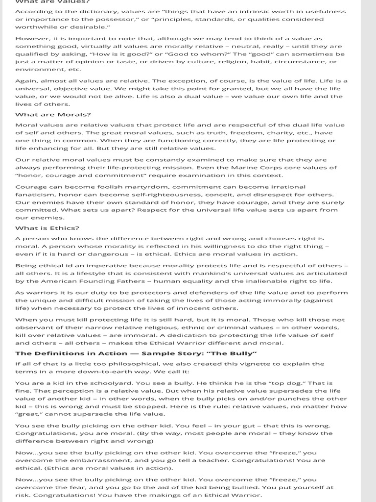 Ethics and Morals | PDF