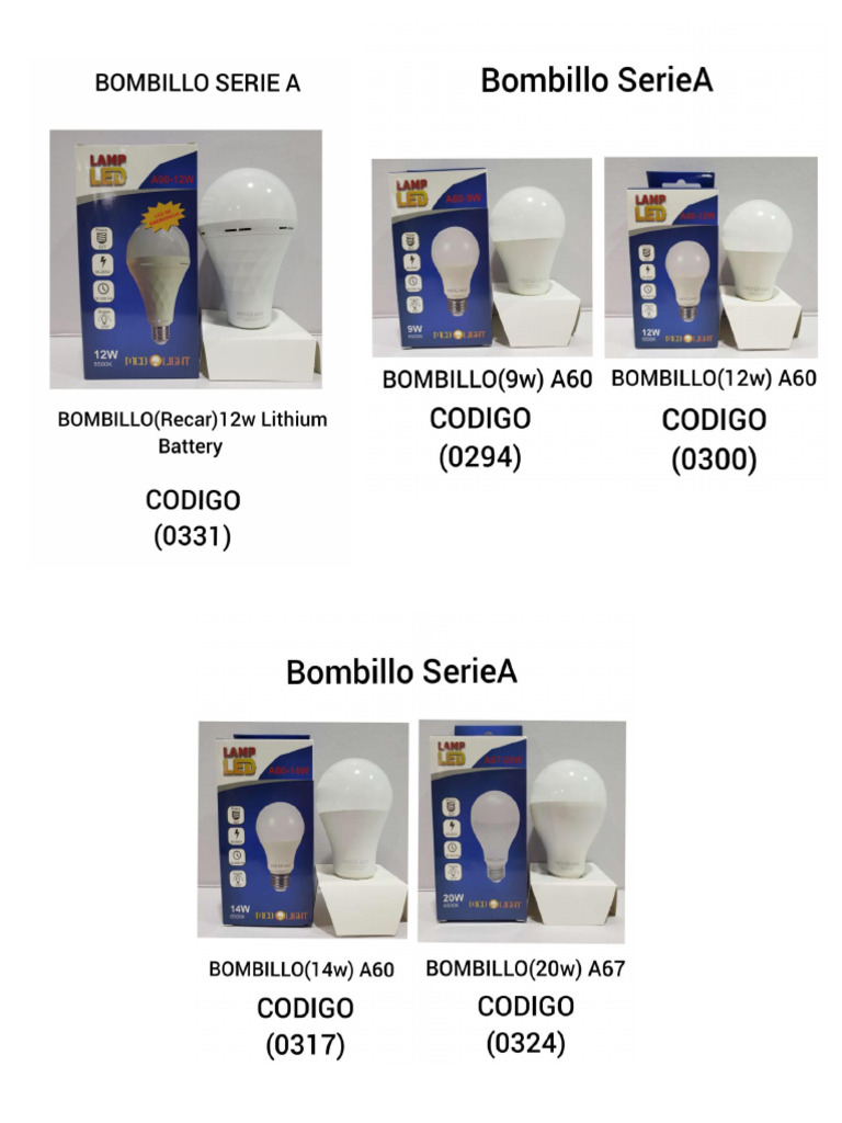 Bombillos MCD Light | PDF