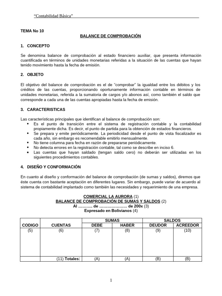 Balance de Comprobacion | PDF | Contabilidad