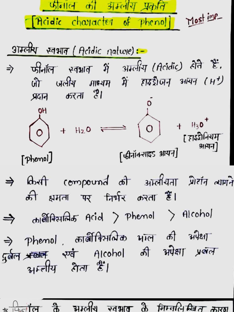 Acidic Character and Phenol | PDF