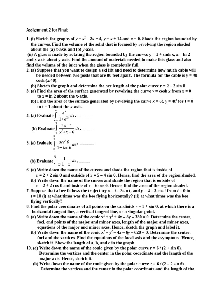 Assignment 2 For Final | PDF | Coordinate System | Teaching Methods & Materials