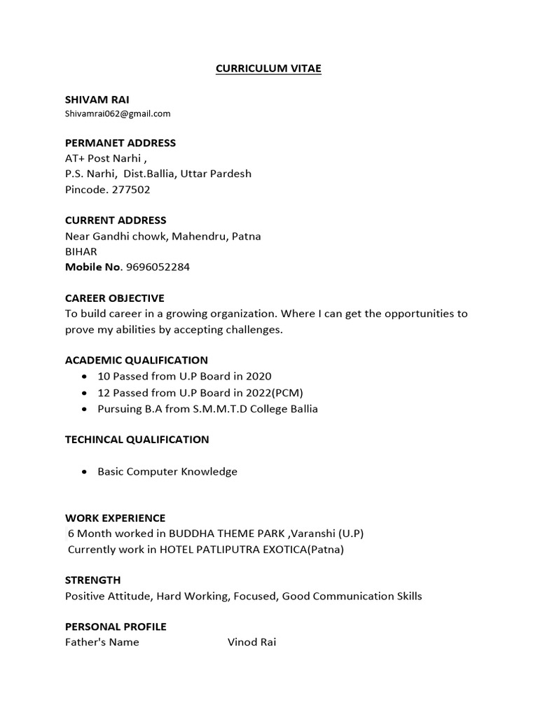Shivam Resume PDF | PDF
