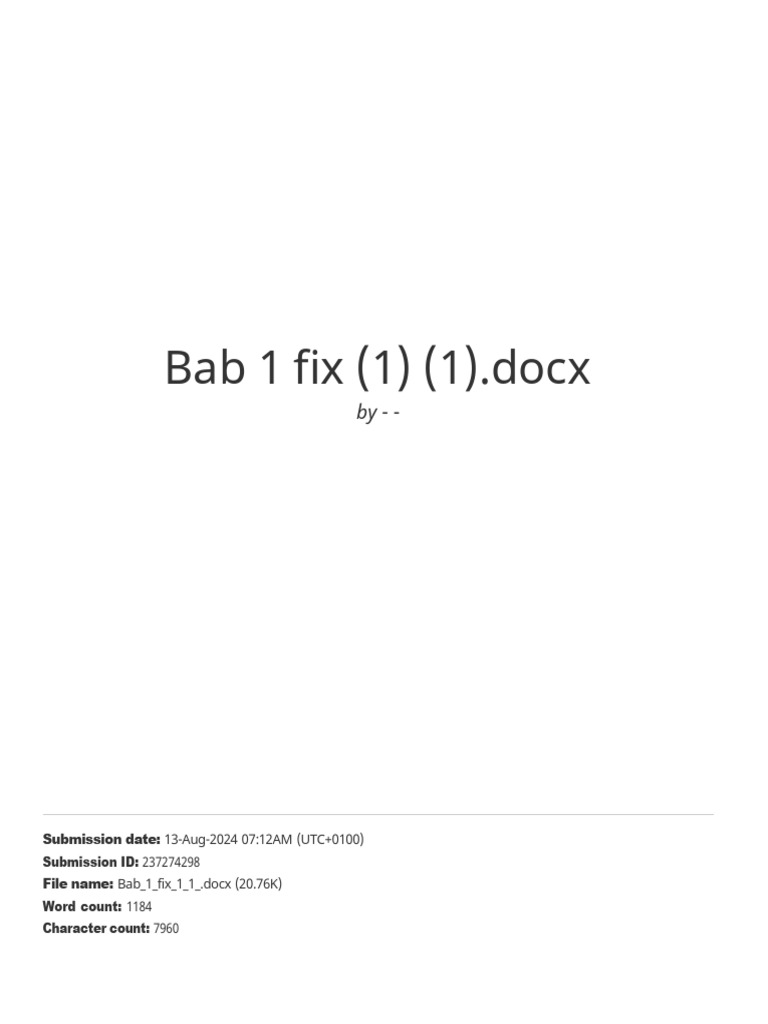 Bab 1 Fiks Fajar | PDF