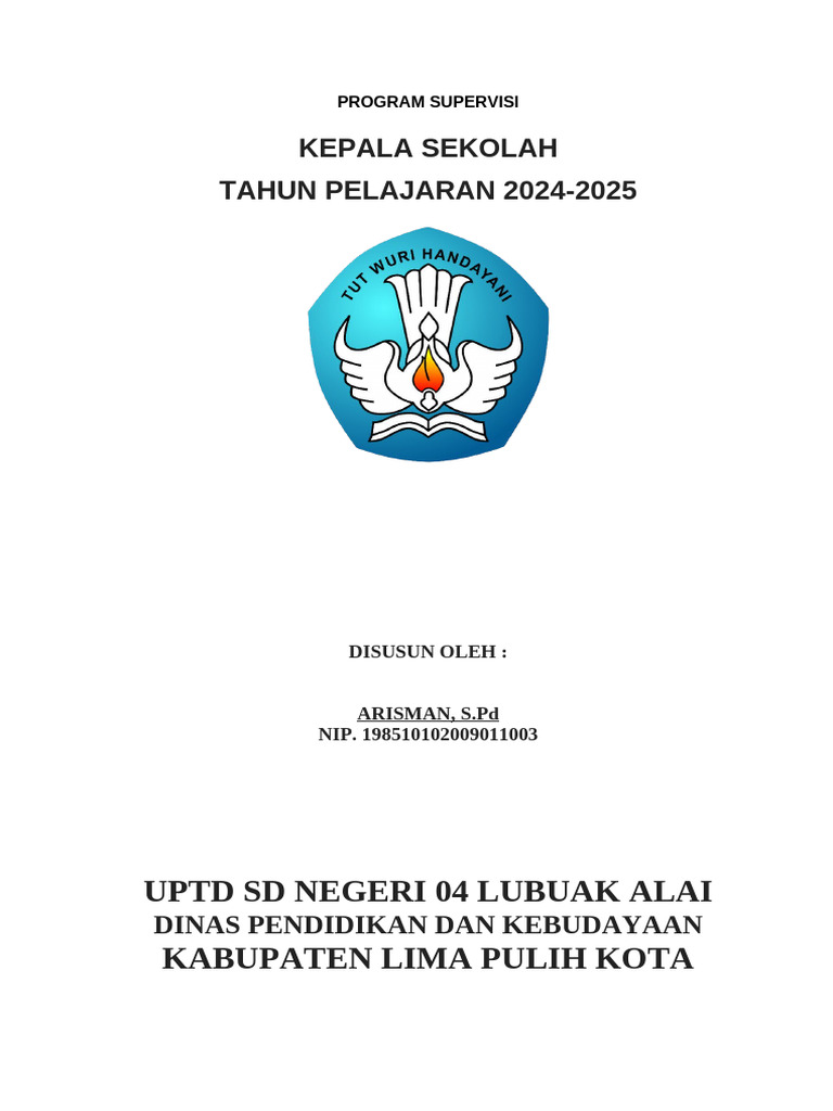 Program Supervisi Kepala Sekolah SD Terb | PDF