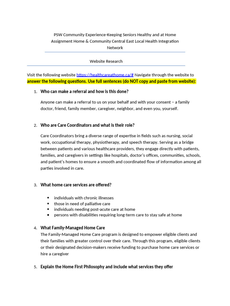 PSW Community Assignment # 1 Website Research2 | PDF