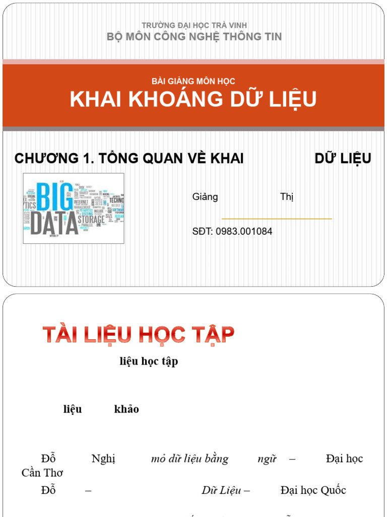 Slide Full Khai Khoan Du Lieu | PDF