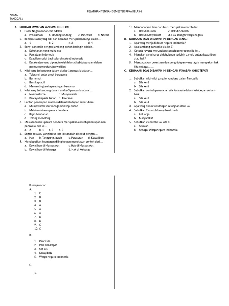 PTS PPKN SEMESTER 1 | PDF