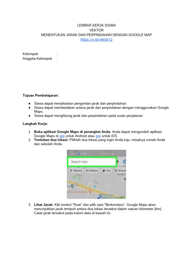 LKPD Vektor Google Map | PDF