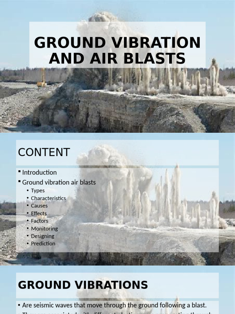 Ground Vibration and Air Blasts | PDF