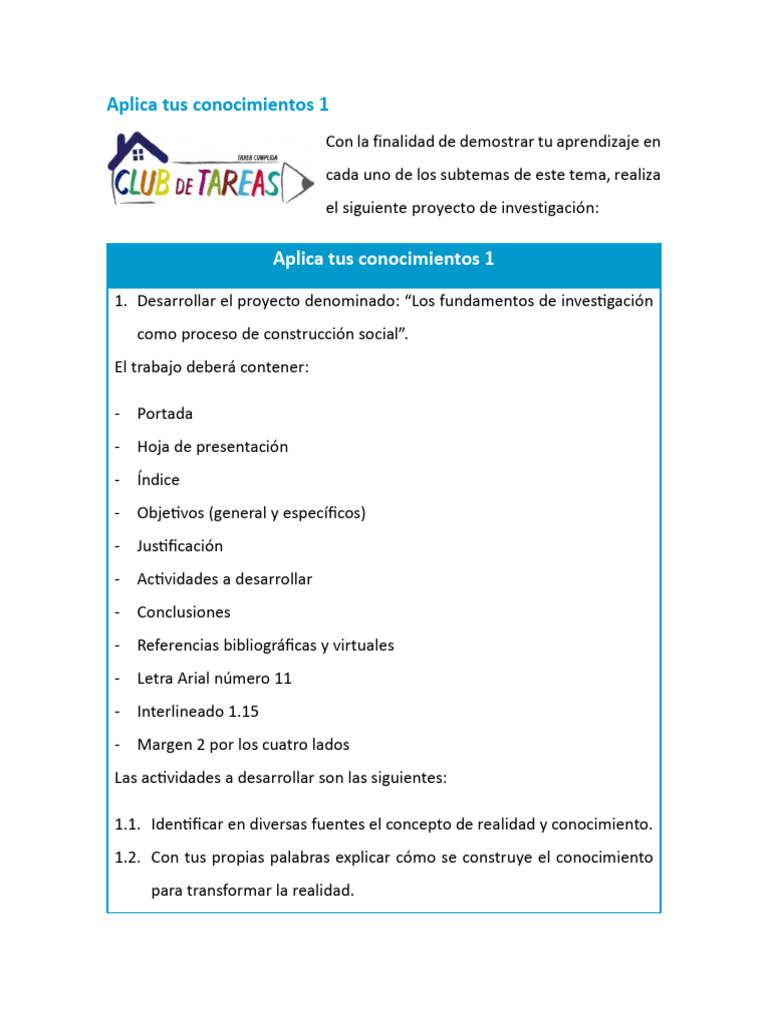 Aplica Tus Conocimientos | PDF