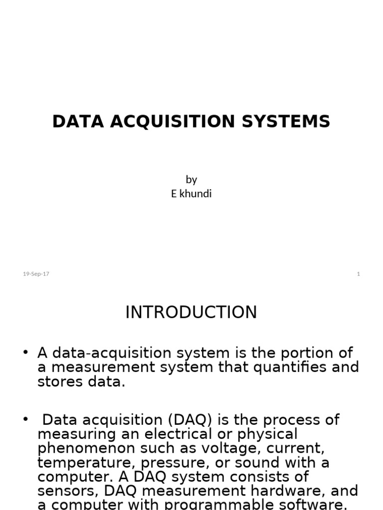 4.data Acquisition Systems | PDF