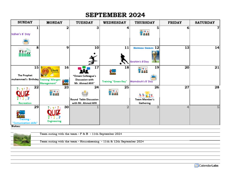 Calendar September 2024 | PDF