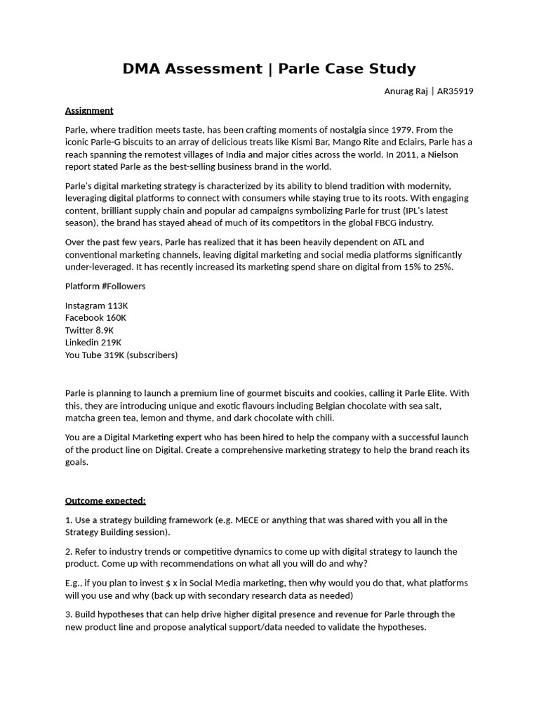 DMA Assessment | PDF